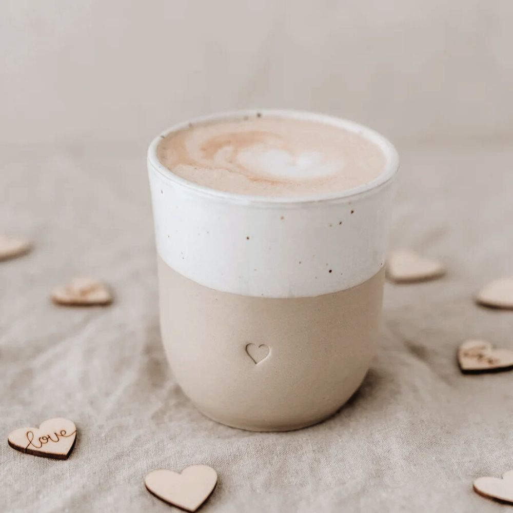 Handleless Mug Love Heart | Sustainable Valentines Gifts | Pasoluna