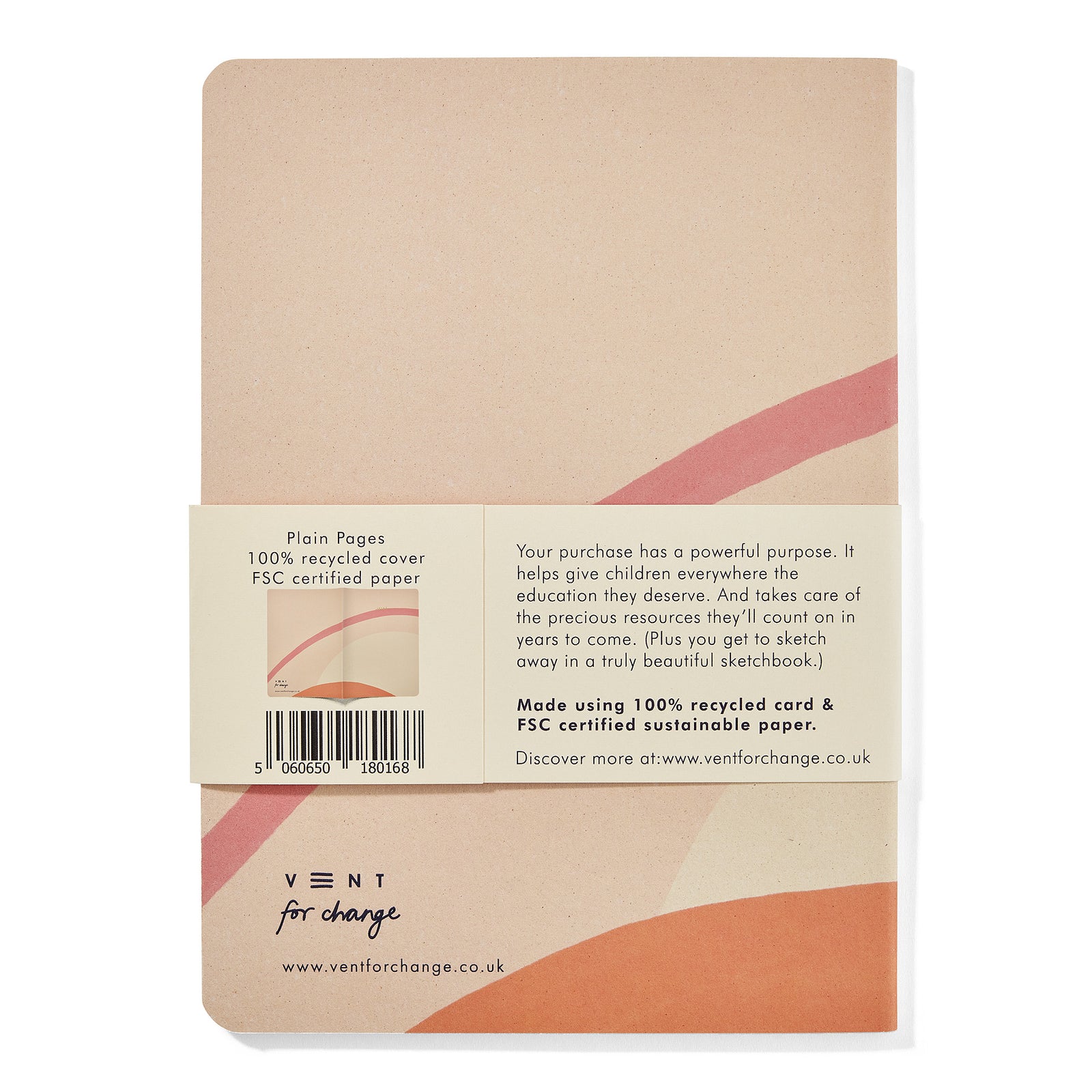 VENT for Change Recycled Soft Cover Notebook - Cream Lined